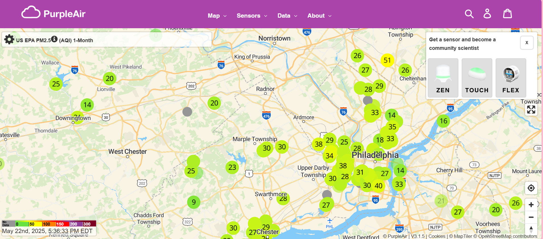 How to View Real-Time Air Quality Data with PurpleAir – Breathe Easy ...