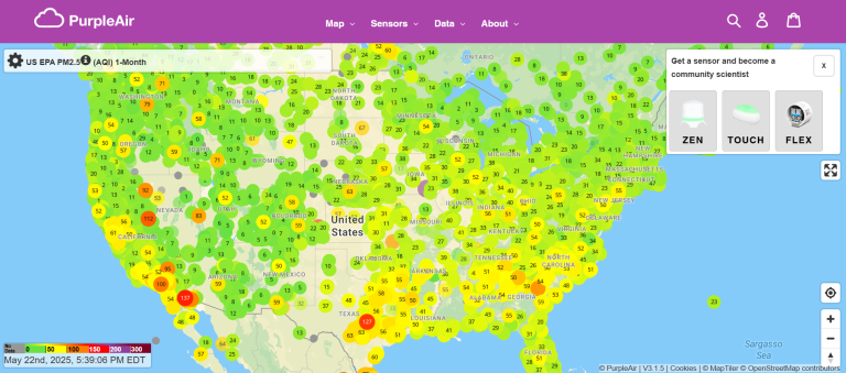 How to View Real-Time Air Quality Data with PurpleAir – Breathe Easy ...