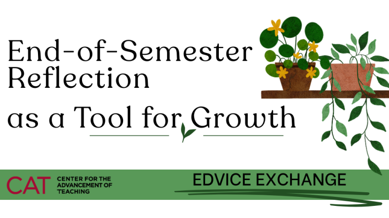 End-of-Semester Reflection as a Tool for Growth – EDVICE EXCHANGE