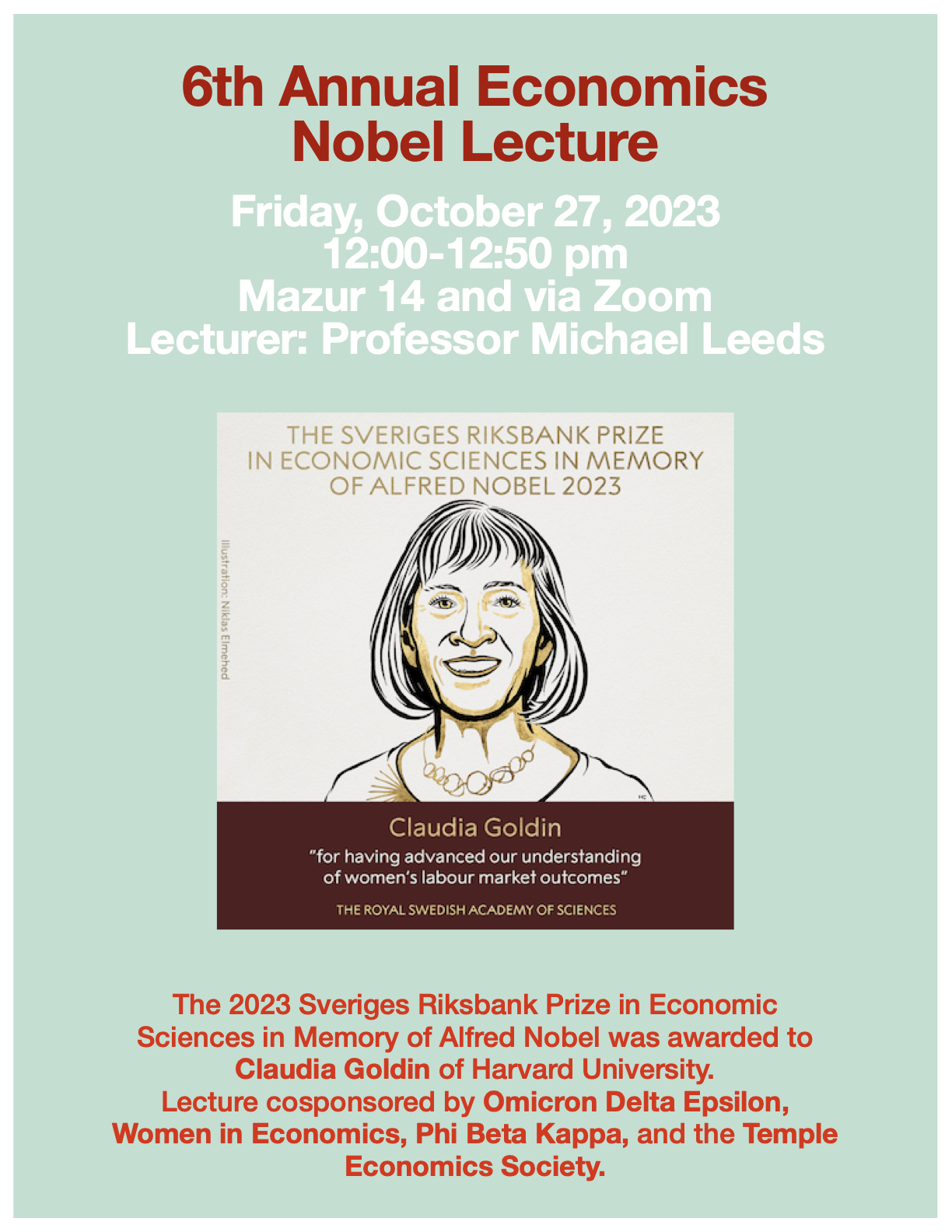 Sixth Annual Nobel Prize Lecture | Omicron Delta Epsilon Honor Society ...