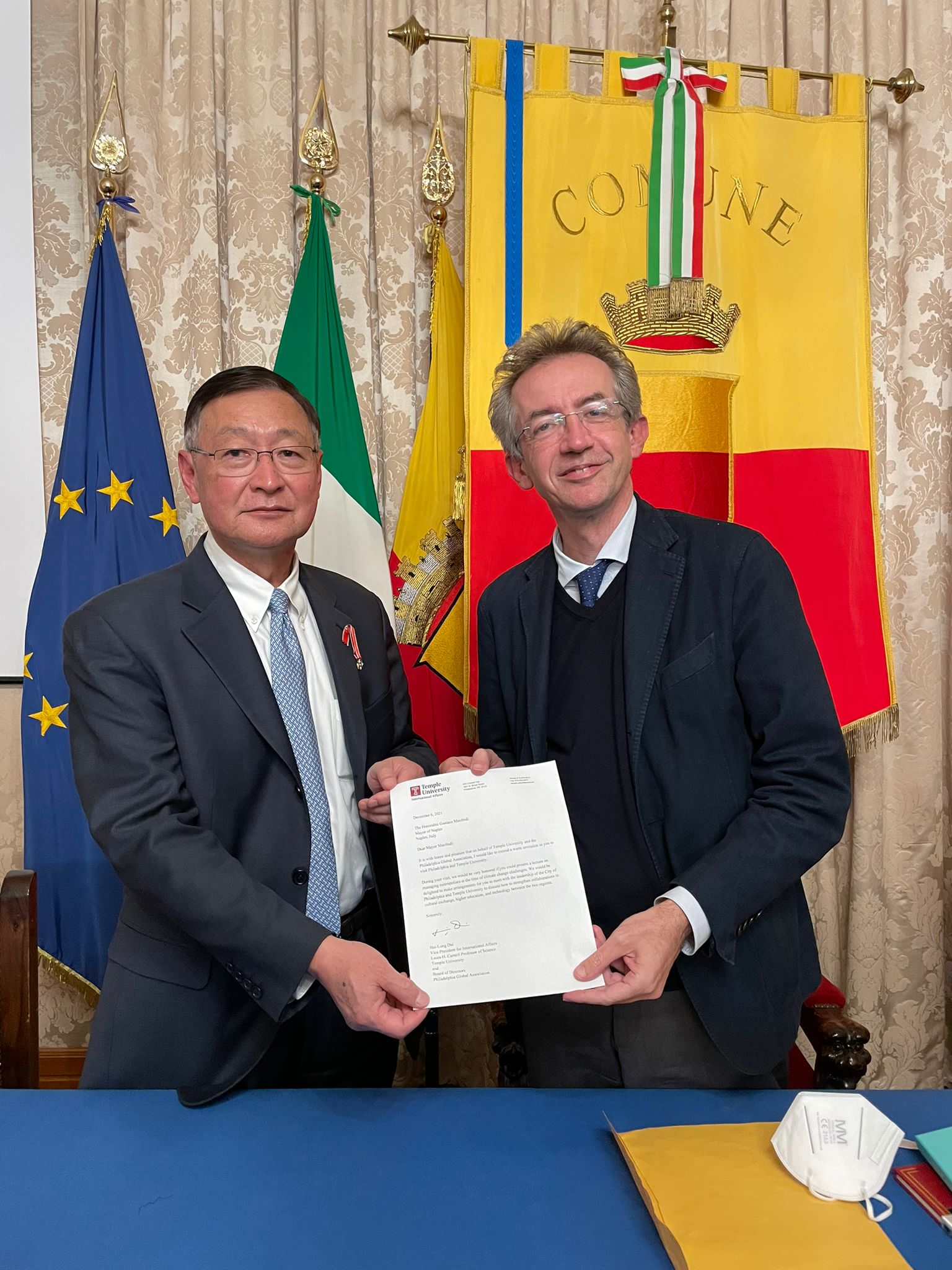 Temple Delegation to Italy Visits Naples Mayor and Minister of Higher ...