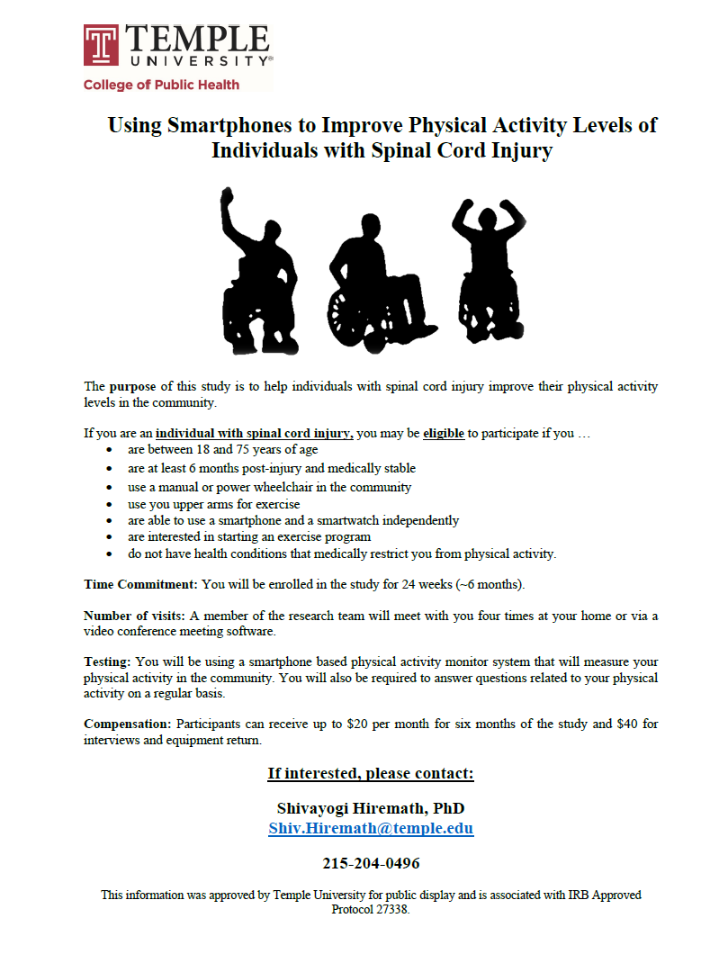 Participate in Research – Personal Health Informatics & Rehabilitation ...