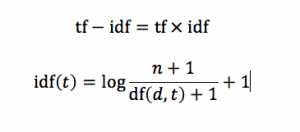 tf-idf equations – Loretta C. Duckworth Scholars Studio