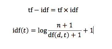 tf-idf equations – Loretta C. Duckworth Scholars Studio