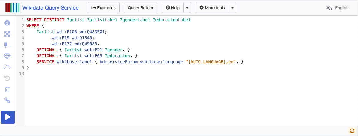 Querying Wikidata with SPARQL – Loretta C. Duckworth Scholars Studio