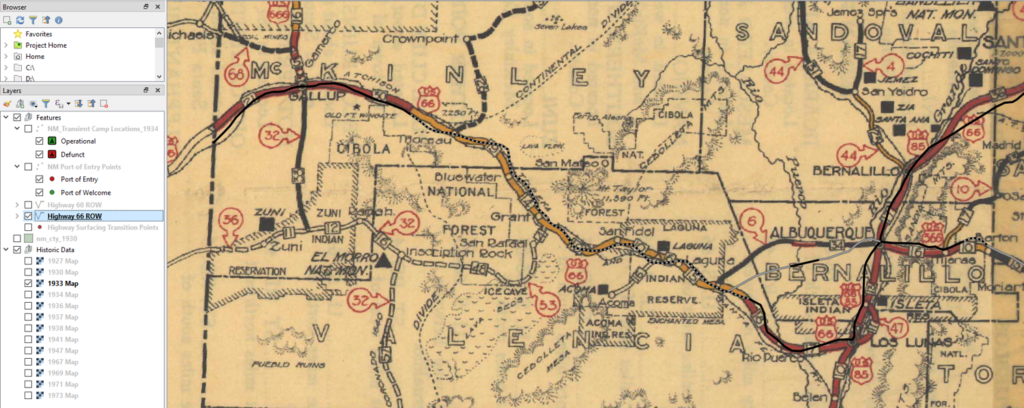 Mapping Transient Camps and Border Checkpoints on Route 66 during the ...